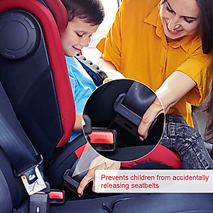 Morlike Silicone Seatbelt Secure Buckle Safety Cover Lock | Keep Children Safe in Car Seat and Prevent Kids from Accidentally Unbuckling | Buckle Guard Fits Almost Vehicles (Black, 2 Pack)