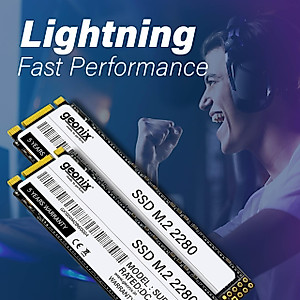 Geonix Black 128GB SSD M.2 2280 SATA III (6Gb/s)|Read Speed Upto 550 Mbps | Internal Solid State Drive(SSD)| 3years Warranty