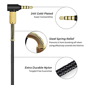 BUTIAO Arctis 7 Cable for SteelSeries Headphones, Replacement Audio Cable Extension Cord for SteelSeries Arctis 3, Arctis Pro, Arctis 5, Arctis 7, Arctis Pro Wireless Gaming Headset 2m/6.5 Feet