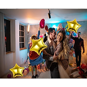 10Pcs Gold Star Shape Foil Balloon 18Inch Aluminum Foil Mylar Balloon Happy Birthday Balloons Decoration