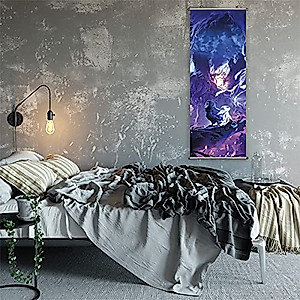 Anime Scroll Poster - Fabric Prints 100 cm x 40 cm | Premium and Artistic Anime Theme Gift | Japanese Game Hanging Wall Art Room Decor