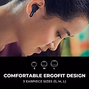 Panasonic ErgoFit True Wireless Earbuds with Noise Cancelling, in Ear Headphones with XBS Powerful Bass, Bluetooth 5.3, Charging Case - RZ-B310W