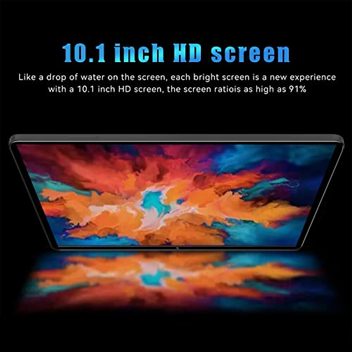 Naroote 10.1 Inch Tablet, Tablet PC 8GB 256GB 2.4G 5G WiFi 100-240V 8MP Front 16MP Rear for Android 12 for Reading (US Plug)