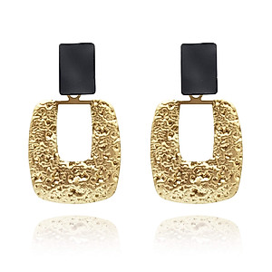 Exaggerated Long Dangle Earrings with Fashion Elements S925 Silver Needle 14K Gold Plated for Women Girl Gifts Present Valentines Birthday Anniversary Mothers Day Christmas