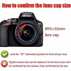 MOSTOS ; Brings Superior® - Lens Cap Front Lens Cap (55mm) - AF-P 18-55mm f/ 3.5-5.6g VR Kit Lens - Replacement LC-55A for Nikon AF-P DX 18-55mm f/3.5-5.6G VR Lens Cap (Choose Size Correctly)