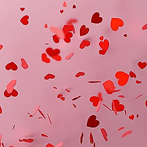 1 inch Red Tissue Paaper Heart Confetti 4000 Pieces Biodegradable Confetti Paper for Wedding Party Balloon or Table Decor