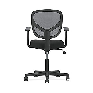 HON BSXVST102 Sadie Swivel Mid Back Mesh Task Arms-Ergonomic Computer/Office Chair (HVST102), Black