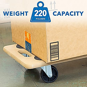 Mount-It! Dolly for Moving - Securely Holds 220 Pounds | Slab Dolly Glides Across Carpet & Hard Wood Without Harming Floors | Moves Items Like Pianos, Couches, Fridges, Boxes | No Assembly Required