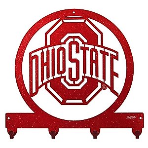 SWEN Products Ohio State Buckeyes Metal Key Chain Hanger - Leash Holder
