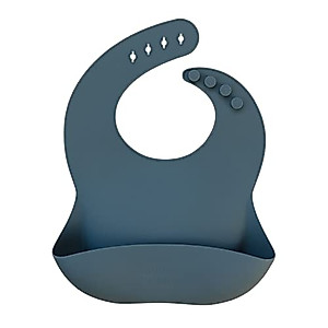 Mebie Baby Silicone Bib, Baby Bibs for Boy or Girl, Adjustable Pocket Bibs for Catching Baby Food Spill