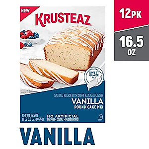 Krusteaz Vanilla Pound Cake Mix, 16.5 oz Box (12 Pack)