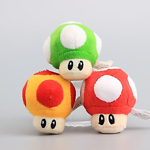 uiuoutoy 10pcs Mushroom Plush Keychain Decoration Pendant Doll Toy Set 6cm