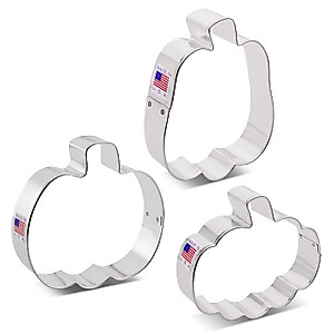 Thanksgiving Pumpkin Patch Cookie Cutters 3-Pc. Set Made in USA by Ann Clark
