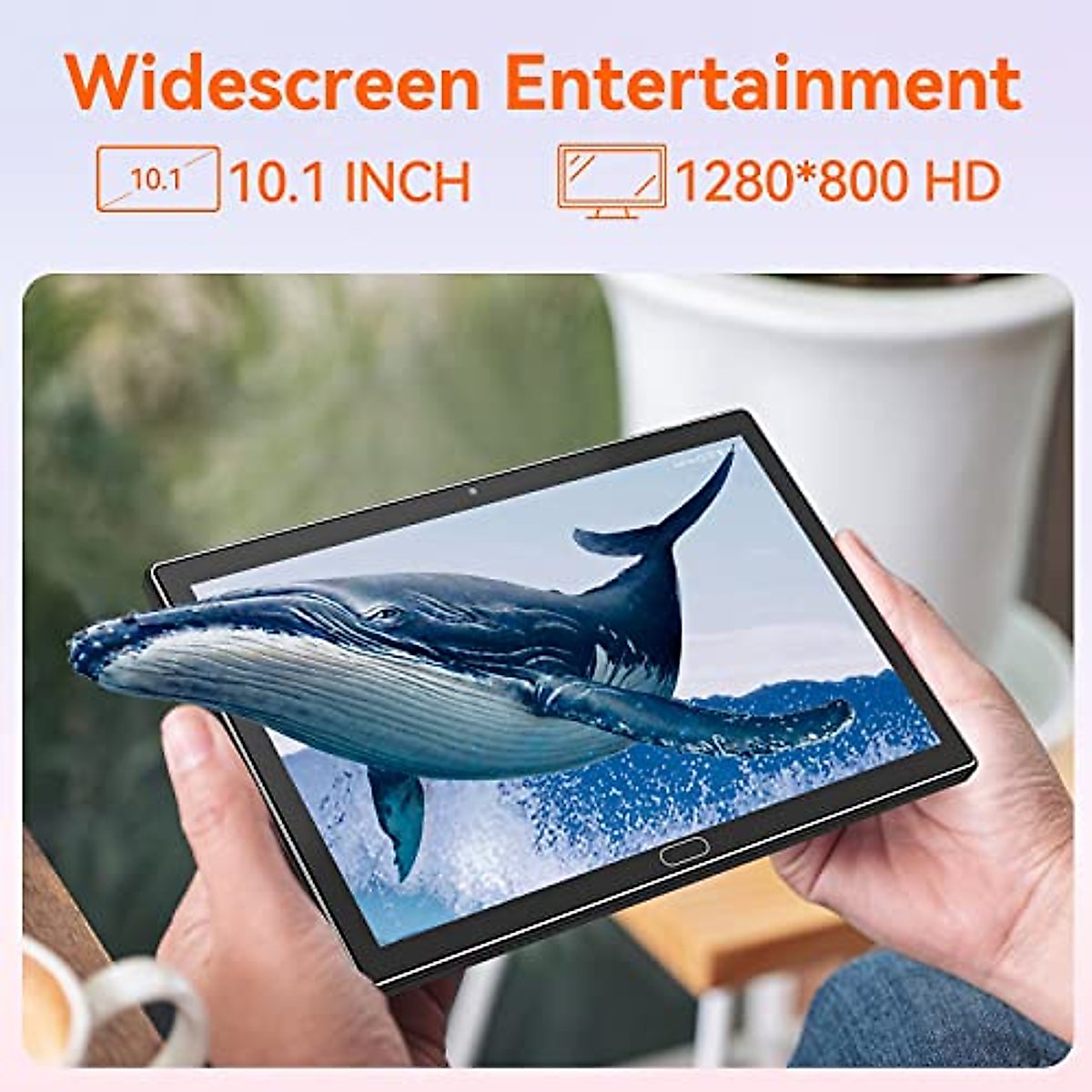 2023 Upgraded Tablet, Android 11.0 Tablet with 64G ROM+4G RAM Mass Storage, Tablet 10.1 inch Large Screen, Octa-Core Processor, 2 Sim Card Slot, 13MP+5MP Dual Cameras, GPS WiFi Bluetooth Support