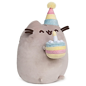 GUND Pusheen Birthday Cake Plush Stuffed Animal Cat, 9.5"