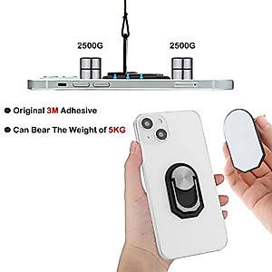 BF2JK 2 Pack Cell Phone Ring Holder Stand, 360 Degree Rotation Metal Phone Grip for Magnetic Car Mount Compatible with iPhone, Samsung, Smartphones
