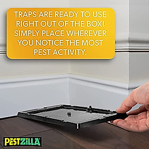 Pestzilla Baited Mouse Trap – Professional Strength Glue Rat Trap – 16 Glue Trays - Perfect for Household Pests & Mouse Traps Indoor and Around a Home