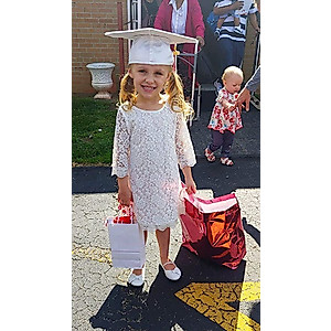 Cutiego Rustic Flower Girl Dress (2T, White)