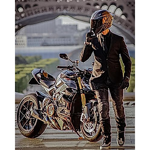 IRON JIA'S Motorcycle Shoes, Men Streetbike Casual Motorcycle Riding Boots Waterproof Anti-Slip Breathable Ankle Support Protective Gear Power Sport Footwear Black