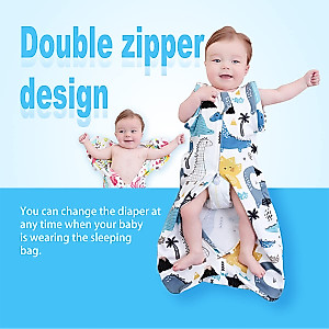 Nearkoi Baby Transition Swaddle Sack,Baby Sleeping Bag with Arms Up,Pure Cotton,Baby Sleep Sack for Appease The Baby,Blue,13-19lbs