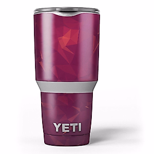 Design Skinz Dark Pink Geometric V3 - Skin Decal Vinyl Wrap Kit Compatible with The Yeti Rambler Cooler Tumbler Cups