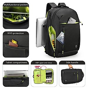 Swissdigital Design JAVA large travel backpack for men，17 Inch large Laptops Backpack with USB Charging Port，Carry on Business Backpack With RFID Protection