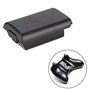 Battery Cover, Shell Case Cover Kit Anti-Abrasion Oil Injection Process Easy to Install for Game Console Controller(Black)