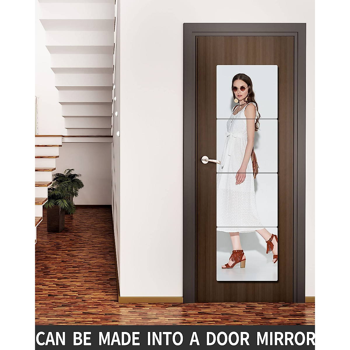 BQRIS Kids Safety Unbreakable Mirror,Acrylic Shatterproof Mirrors Full Length,Extra Thick1/8 12"x12"x4 Pack,Children Non Glass Stick on Mirror,Gym Mirrors for Home Workout,Bedroom Body Mirrors Wall