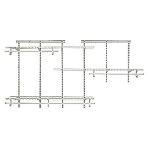 ClosetMaid ShelfTrack Wire Closet Organizer System, Adjustable from 5 to 8 Ft., White & ShelfTrack Wire Closet Organizer System Adjustable from 5 to 8 Ft,