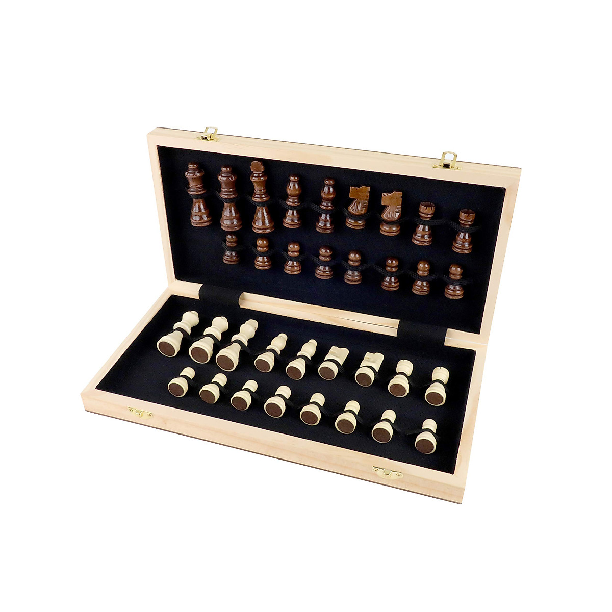 Regal Games Wooden Chess Set for Adults with Chess Board (10 x 10) & Wood Chess Pieces | Travel & Portable Table Games for Fun Family Game Night