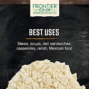 Frontier Co-op Onion, White Minced, Kosher | 1 lb. Bulk Bag | Allium cepa