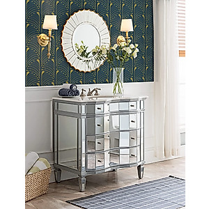 Peel and Stick Wallpaper Gold and Blue Wallpaper Stripe Contact Paper Geometric Removable Self Adhesive Wallpaper for Walls Bedroom Home Decoration Vinyl Rolls 17.3''x118.1''