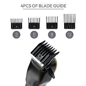 Red by Kiss Hair Clippers, Hair Trimmer for Professional Haircut, Grooming Kit for Men Ultra Clean-Cut Clipper 8PCS Kit