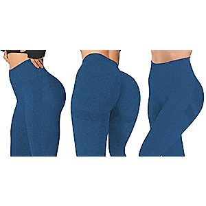 GILLYA Scrunch Butt Leggings for Women,Seamless High Waisted Yoga Pants 4 Way Stretch, Squat Proof Gym Workout Leggings for Women Tummy Control