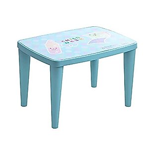 Walnut Kindergarten Table Plastic Household Children's Table and Chair Set Baby Toys Learning Small Chair Rectangular Writing Table (Color : D)