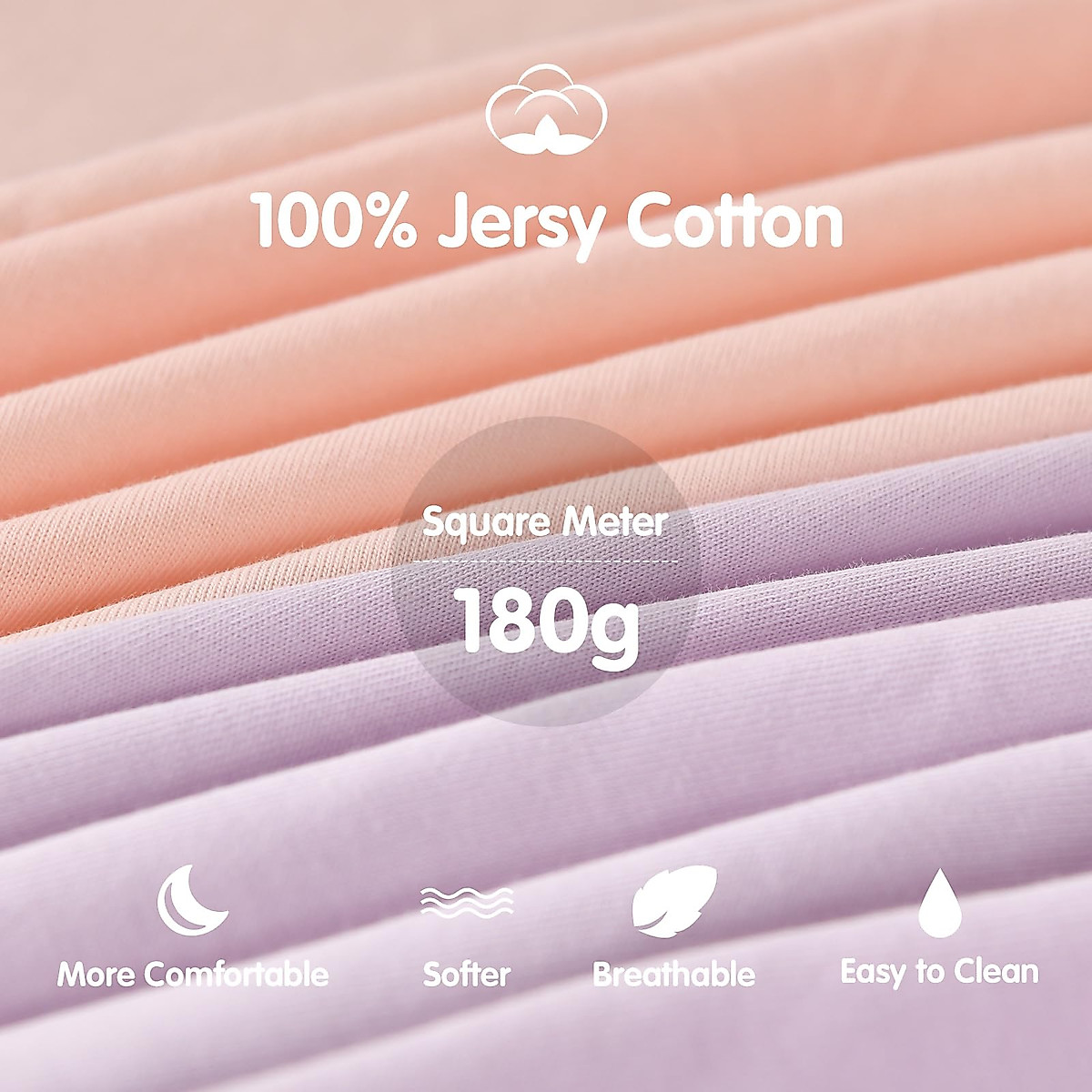 MEILA Bassinet Fitted Sheets Compatible with Chicco LullaGo Anywhere Portable | LE Bassinet, 100% Jersey Cotton Beside Bassinet Sheet for Baby Girl, Pack of 2, 32x16 (Light Pink+Lilac)