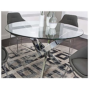 48" Inch Round Glass Table Top 3/8" Thick Pencil Polish Edge Tempered by Fab Glass and Mirror