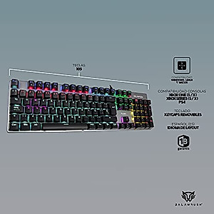 BALAM RUSH, Azender Series, Alaba - KG745, RGB, Blue Switch, Mechanical Keyboard, Black,