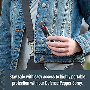 SABRE Ruger Pepper Spray, 25 Bursts, 10-Foot (3-Meters) Range, Contains UV Marking Dye, Twist Lock Safety, Key Ring Attachment