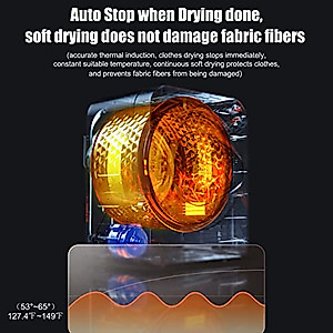 1300W Electric Portable Clothes Dryer Compact Clothes Dryer Easy Control Button Panel for Variety Drying Mode (23.62 * 15.75 * 27.17) Inch Stainless Steel Clothes Dryer with Exhaust Pipe Four-function Portable Clothes Dryer, White