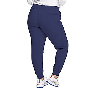 Cherokee Infinity Women Scrubs Pant Mid Rise Jogger Plus Size CK080A, 2XL, Navy