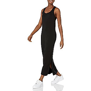 Amazon Essentials Women's Supersoft Terry Racerback Maxi Dress (Previously Daily Ritual), Black, Medium