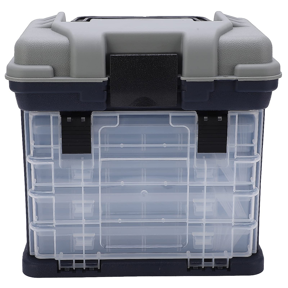 Fishing Tackle Box, Portable Utility 4 Layers Fishing Box Sea Boat Fishing Accessory Box Case with Handle, Fishing Tools