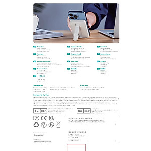 ESR for Kickstand MagSafe Battery Pack,10,000mAh Portable Charger Slim with USB-C Cable,Wireless Magsafe Power Bank for iPhone 15/15 Plus/15 Pro/15 Pro Max/iPhone14/13/12 Serie,White