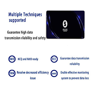 SSD SATA 2.5" 64GB Shark Speed Internal Solid State Drive High Performance Hard Drive for Desktop Laptop SATA III 6Gb/s(64GB, 2.5''-SATA3)