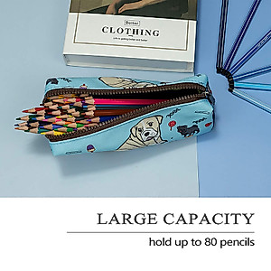 LParkin Cute Pug Dog Canvas Pencil Case Canvas Pen Bag Gadget Pouch Stationary Case Makeup Cosmetic Bag Box