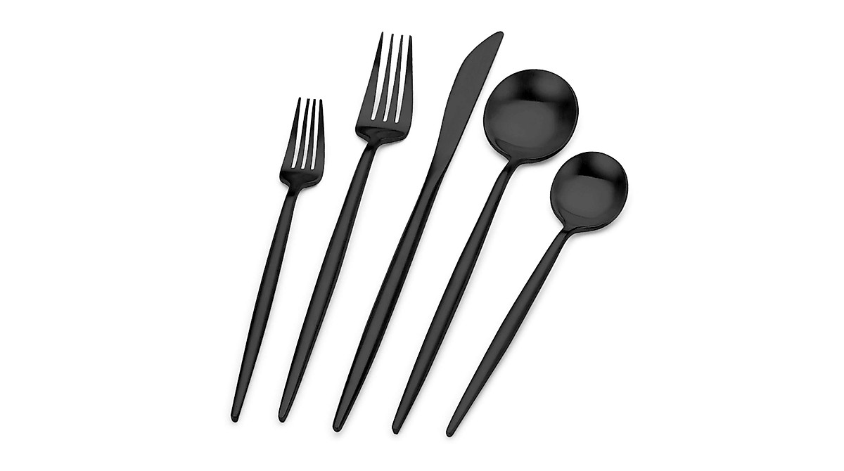 Bettlife Matte Black Silverware Set - Elegant & Durable