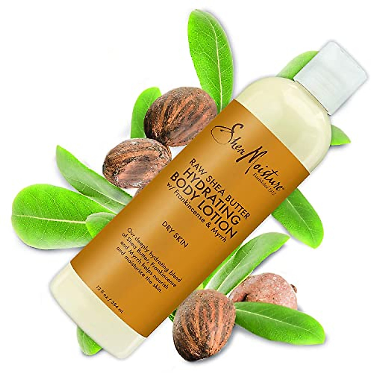 SheaMoisture Body Lotion 2-Pack – Raw Shea Butter Hydrating Moisturizer w/Frankincense and Myrrh, Gifts for Women, 13 Oz Ea