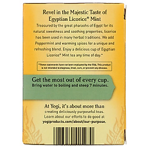 Yogi Tea, Egyptian Licorice Mint, 16 Count