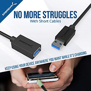 Sabrent 16-Port USB 3.0 Data HUB and Charger with Individual switches + 22AWG 3 Feet USB 3.0 Extension Cable